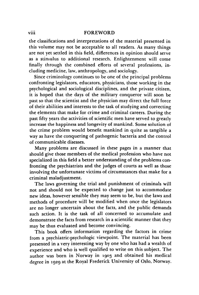 Crime And The Human Mind David Abrahamsen | PDF