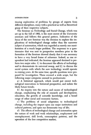 Technology And Social Change Eli Ginzberg | PDF
