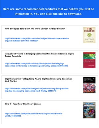 Mind Ecologies Body Brain And World Matthew Crippen Jay Schulkin | PDF