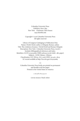 The Evolution Of Money David Orrell Roman Chlupat | PDF