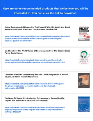 World Words Recommended Pronunciations W Cabell Greet | PDF