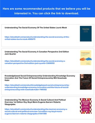 Understanding The Social Economy Of The United States Laurie Mook John ...