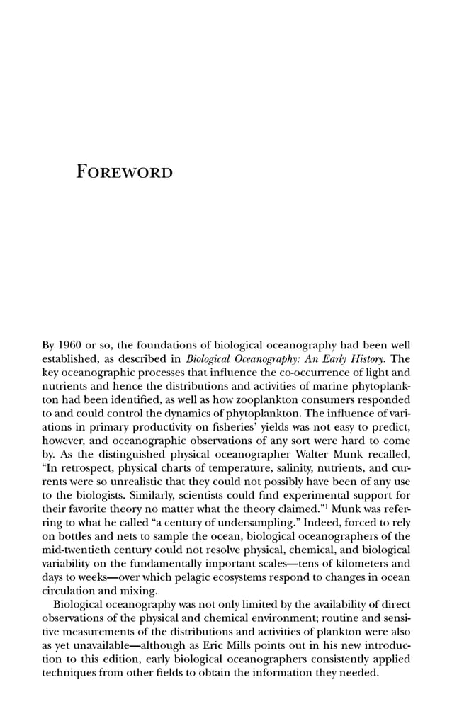 Biological Oceanography An Early History 1870 1960 Eric Mills | PDF