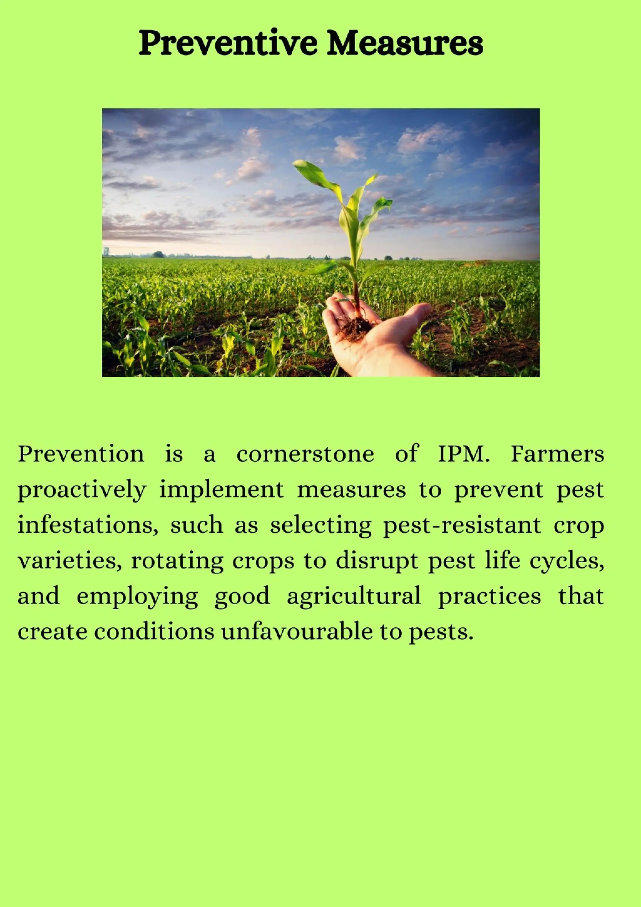 Integrated Pest Management Sustainable Agriculture | PDF
