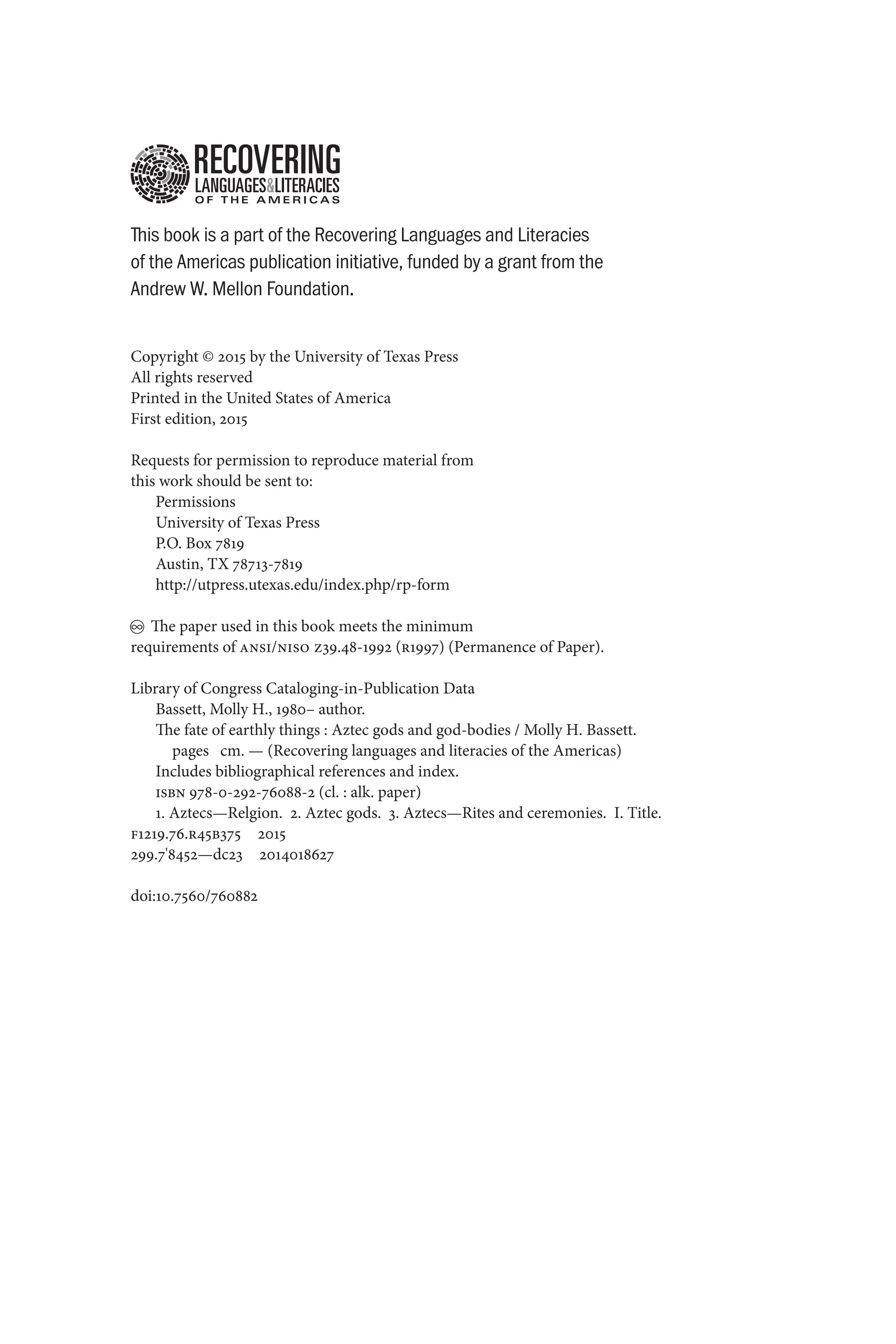 The Fate Of Earthly Things Aztec Gods And Godbodies Molly H Bassett | PDF