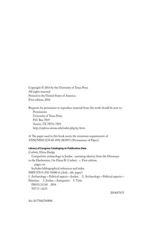 Competitive Archaeology In Jordan Narrating Identity From The Ottomans ...