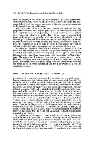 Masculinity And Femininity Their Psychological Dimensions Correlates ...