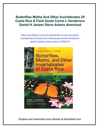 Butterflies Moths And Other Invertebrates Of Costa Rica A Field Guide ...