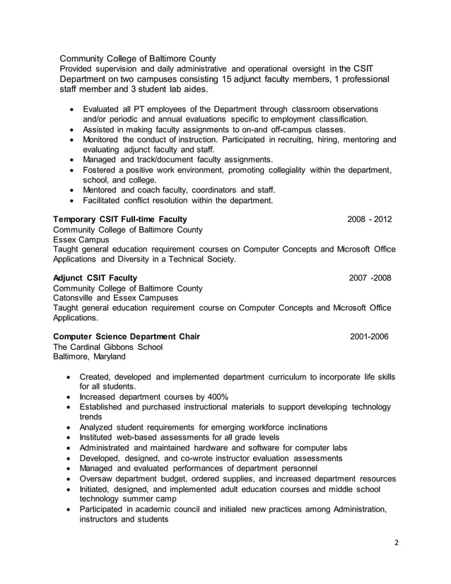 CURRICULUM VITAE Susan Maggio | DOCX