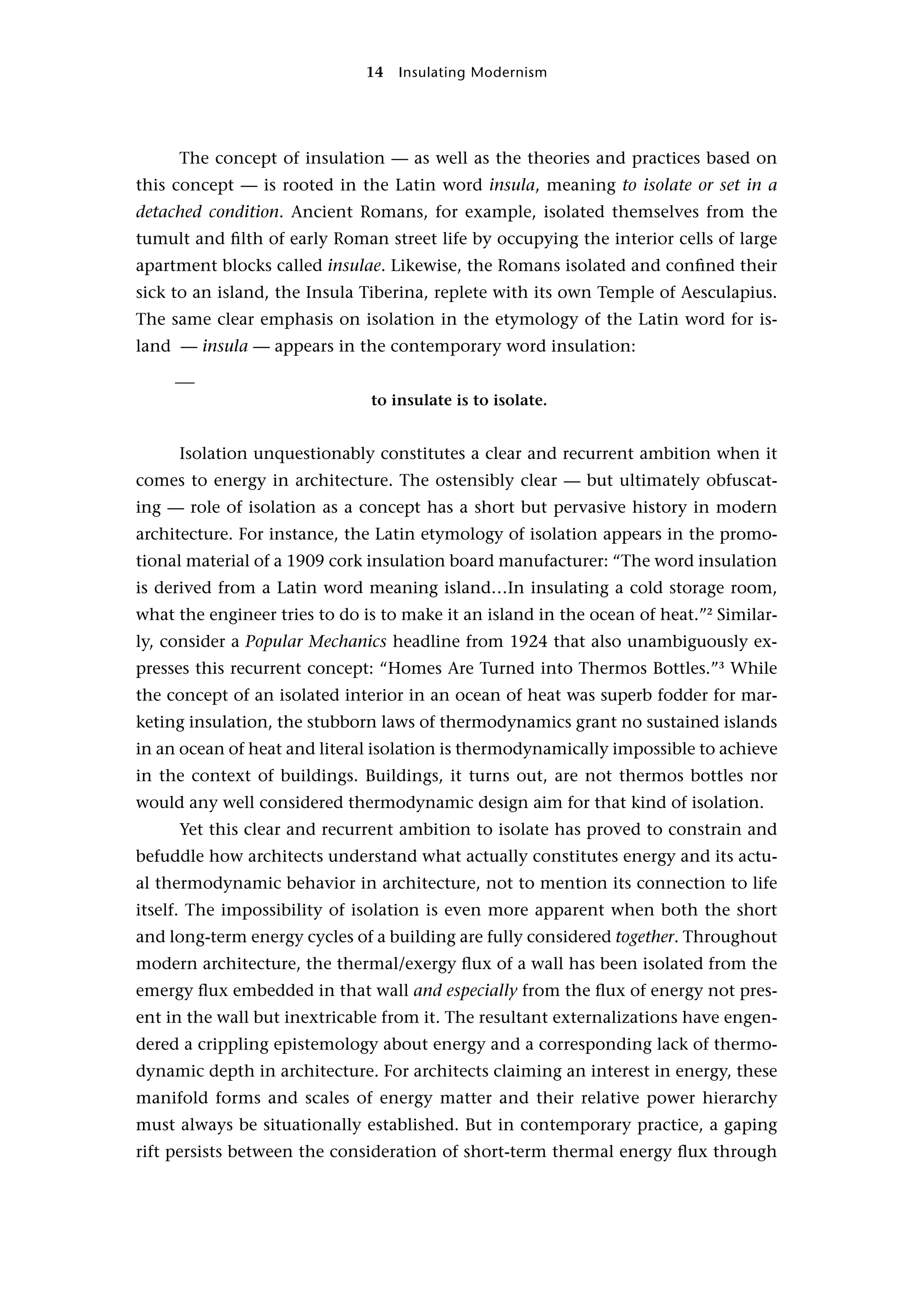 Insulating Modernism Isolated And Nonisolated Thermodynamics In ...
