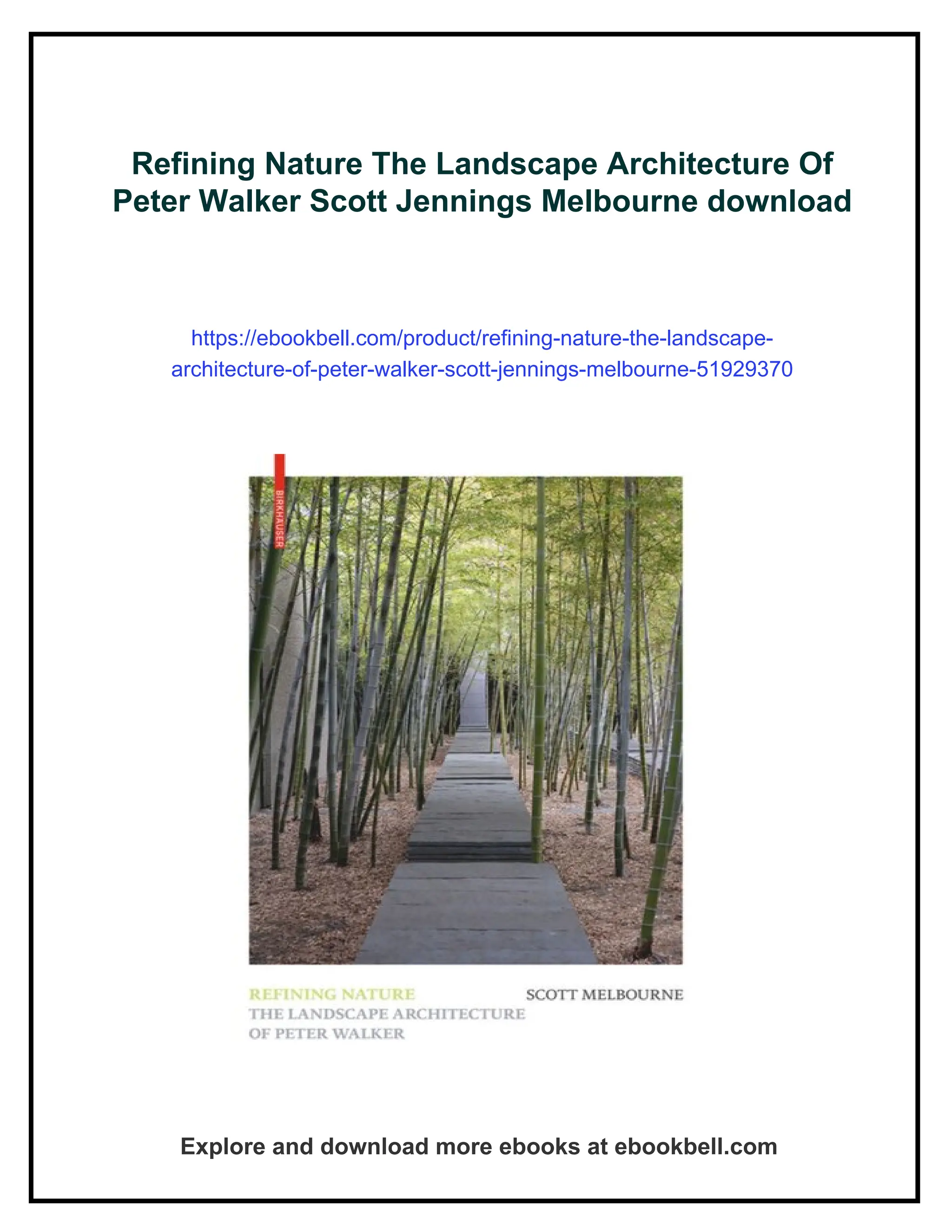 Refining Nature The Landscape Architecture Of Peter Walker Scott ...