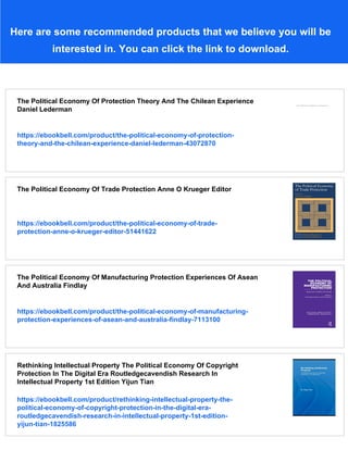 The Political Economy Of Protection Theory And The Chilean Experience ...