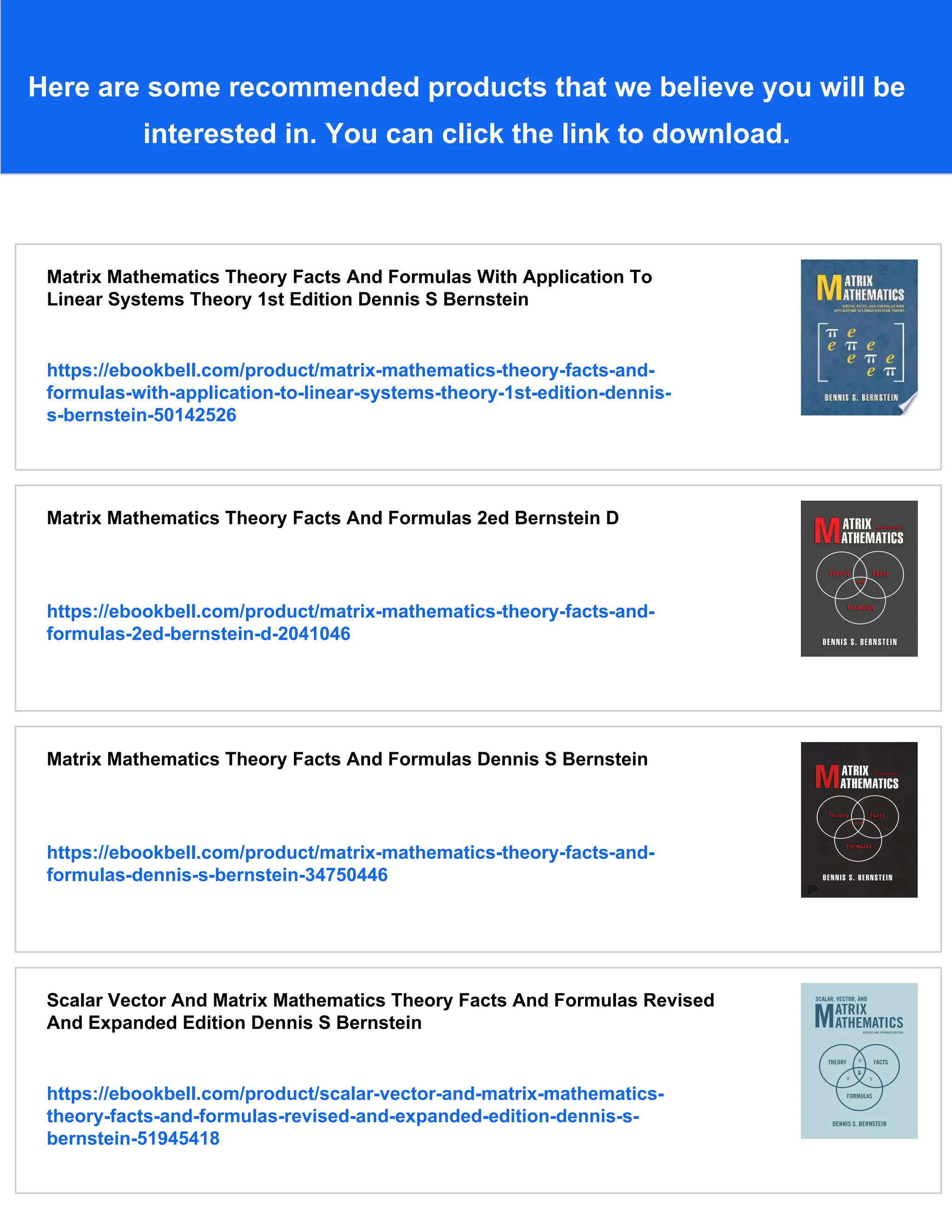 Matrix Mathematics Theory Facts And Formulas Second Edition Second ...