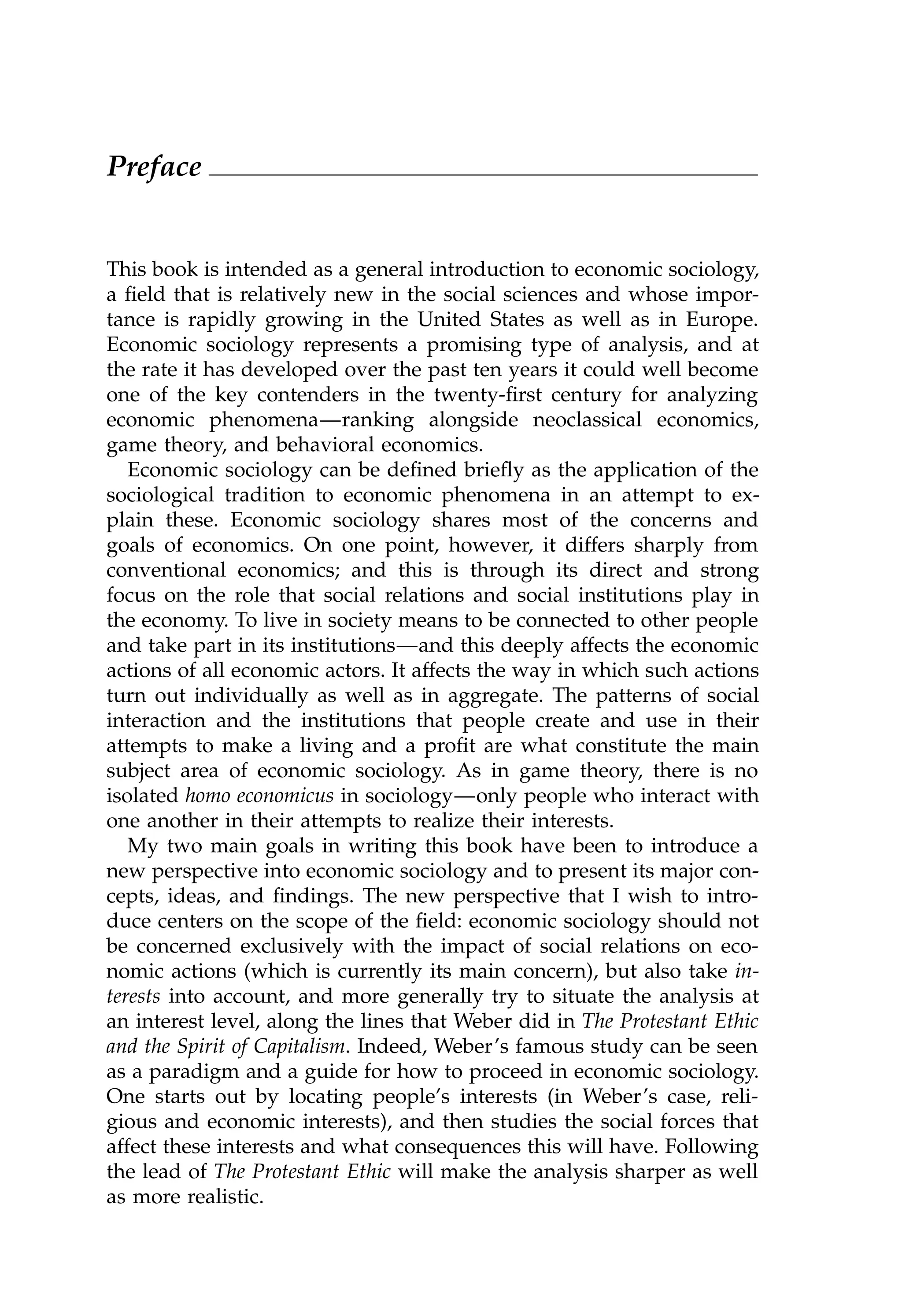 Principles Of Economic Sociology Richard Swedberg | PDF