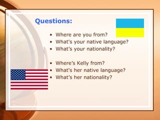 countries and nationalities | PPT