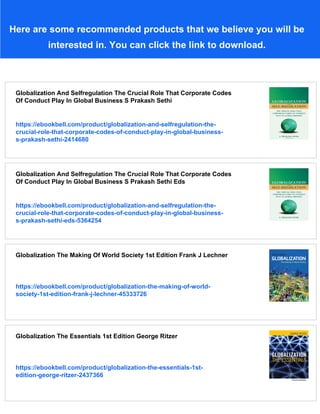 Globalization The Crucial Phase Brian Spooner Editor | PDF