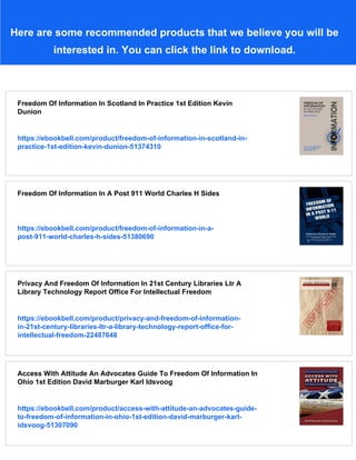 Freedom Of Information In Scotland In Practice Kevin Dunion | PDF