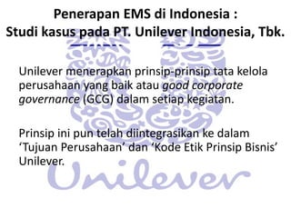 SISTEM MANAJEMEN LINGKUNGAN BAHAN KULIAH | PPT