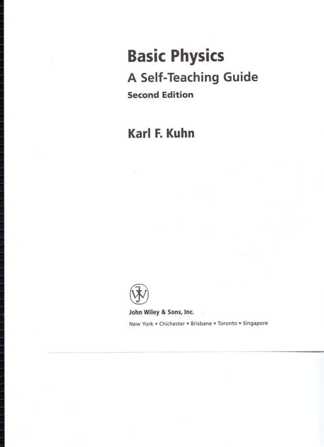 Karl Kuhn- Basic Physics A self teaching guide | PDF