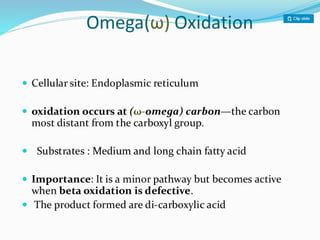 Alpha and Omega Fatty acid oxidation.ppt