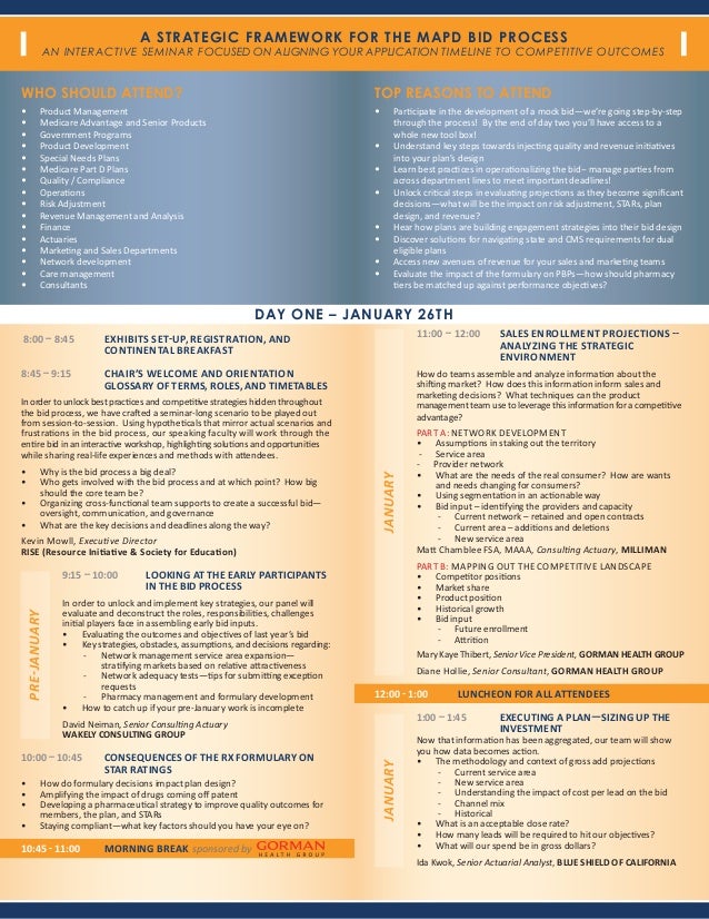 A STRATEGIC FRAMEWORK FOR THE MAPD BID PROCESS