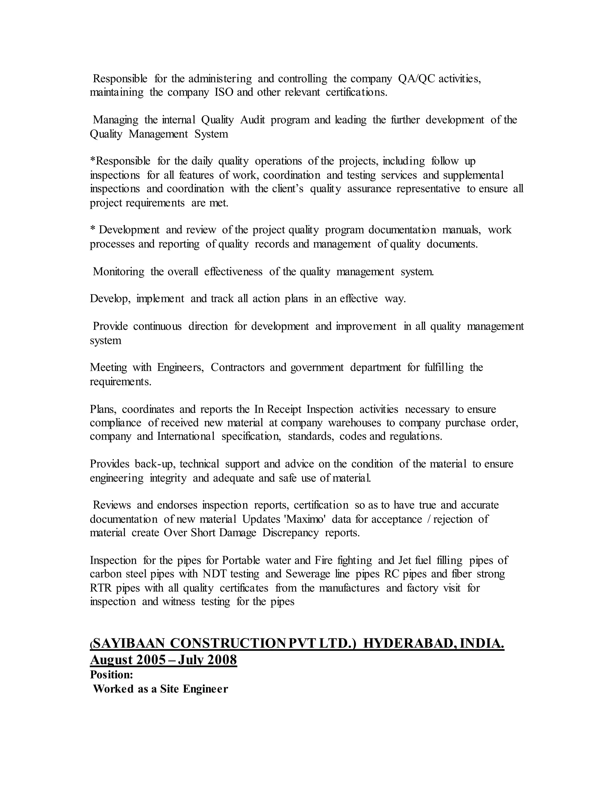 Mohammed Naveed uddin CV | DOCX