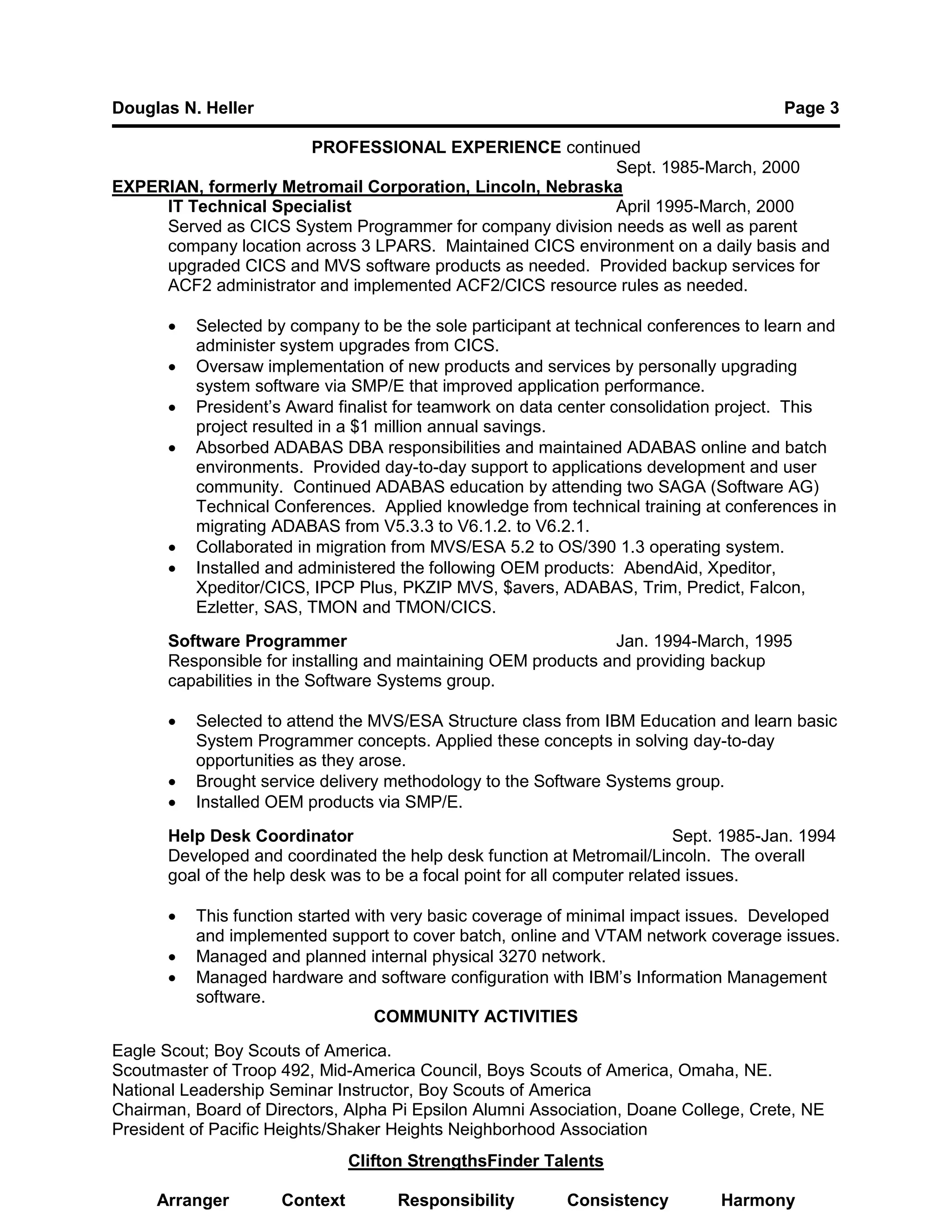 Doug Heller Resume | PDF