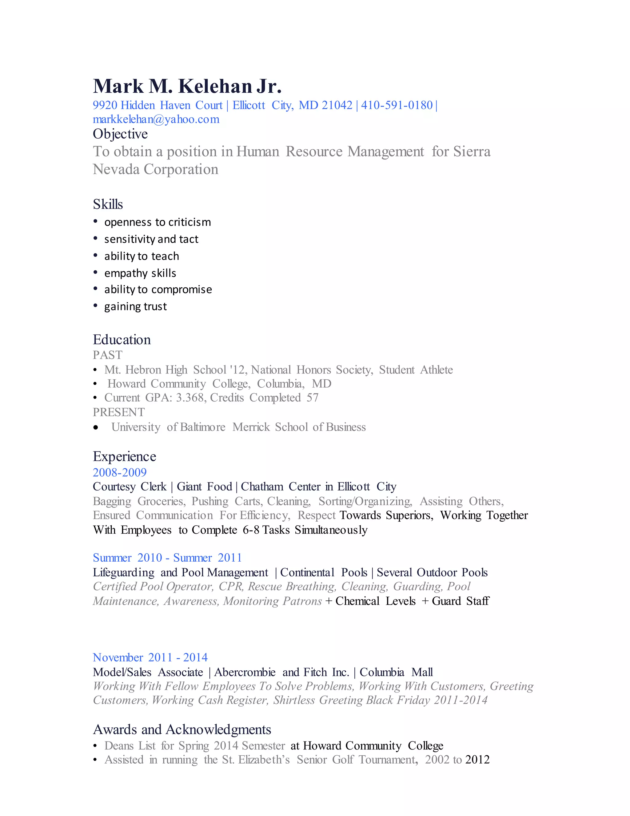 Resume NEW 2014 Doc | DOCX