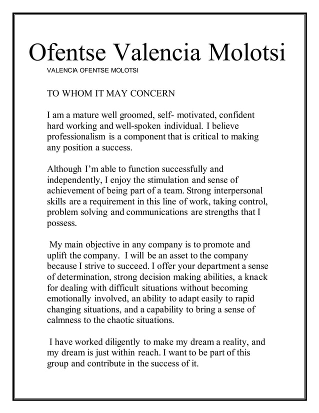 ofentse cv | DOCX | Legal Services Industry | Industries