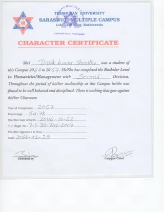 My Documents -Dipak Shrestha | PDF