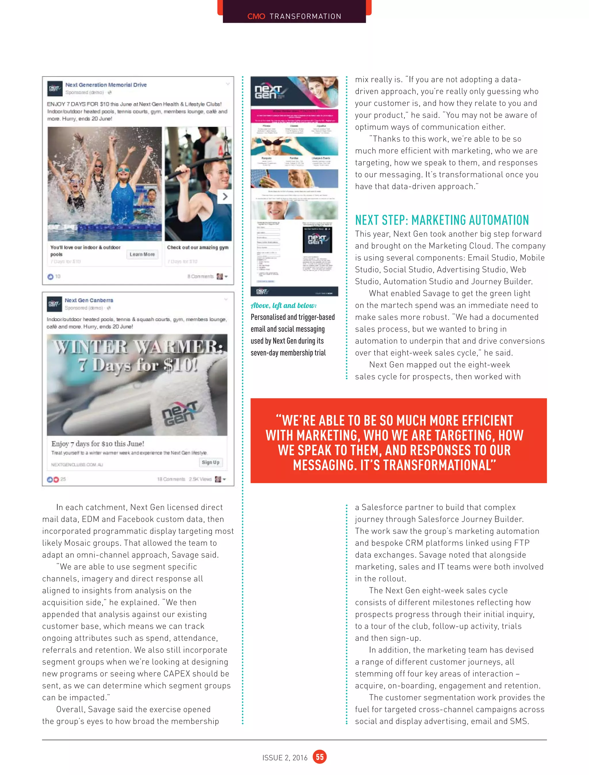 Andrew Savage CMO magazine article (Oct 2016) | PDF