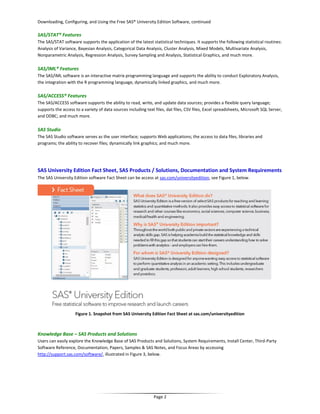 Downloading, Configuring, and Using the Free SAS® University Edition Software | PDF