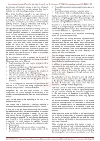 A Forming a Motivation for Independent Reading in a Foreign Language | PDF