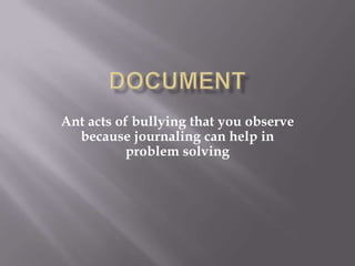 25 anti bullying tips | PPTX