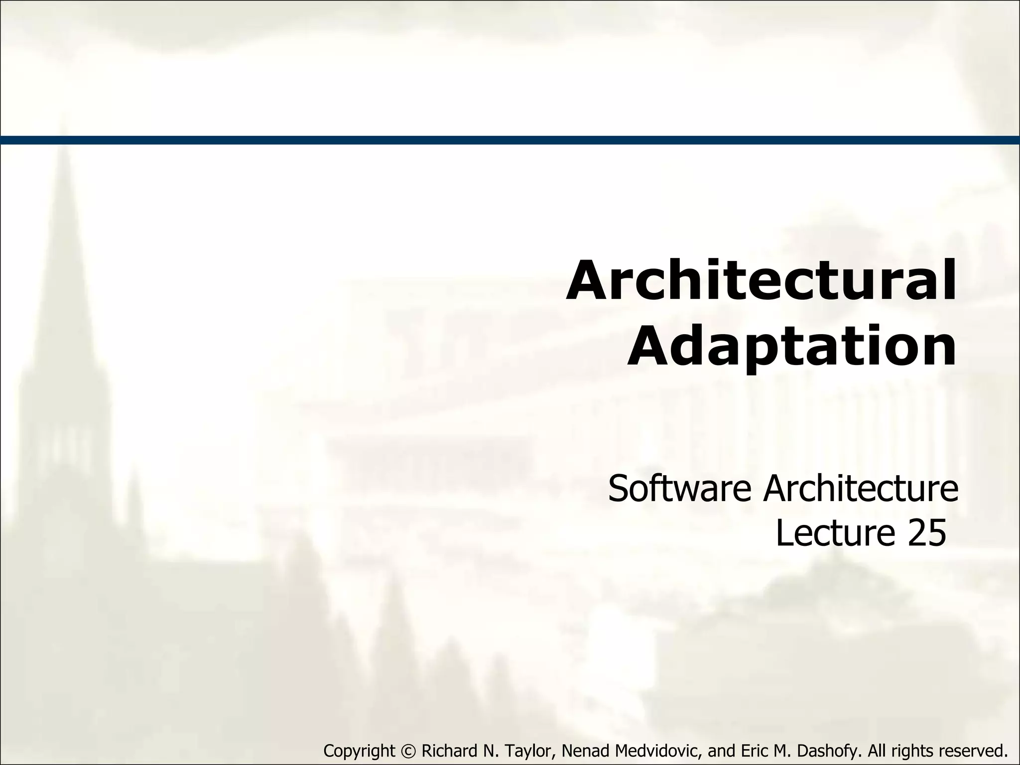 25 architectural adaptation | PPT