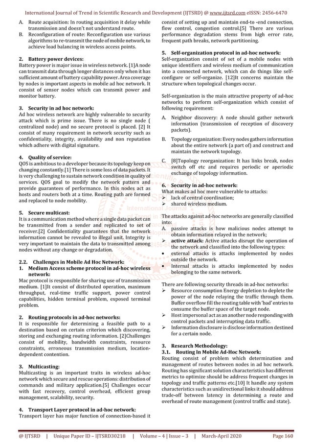 A Study of Various Routing Techniques with Issues and Challenges in Mobile Ad Hoc Network | PDF ...