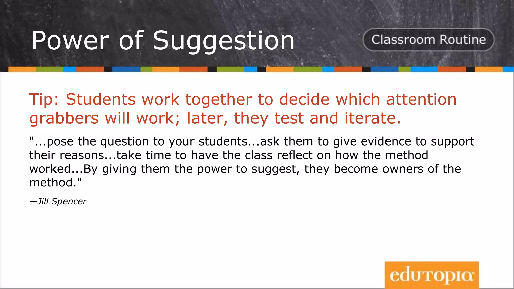 25 Attention Grabbing Tips for the Classroom | PPTX