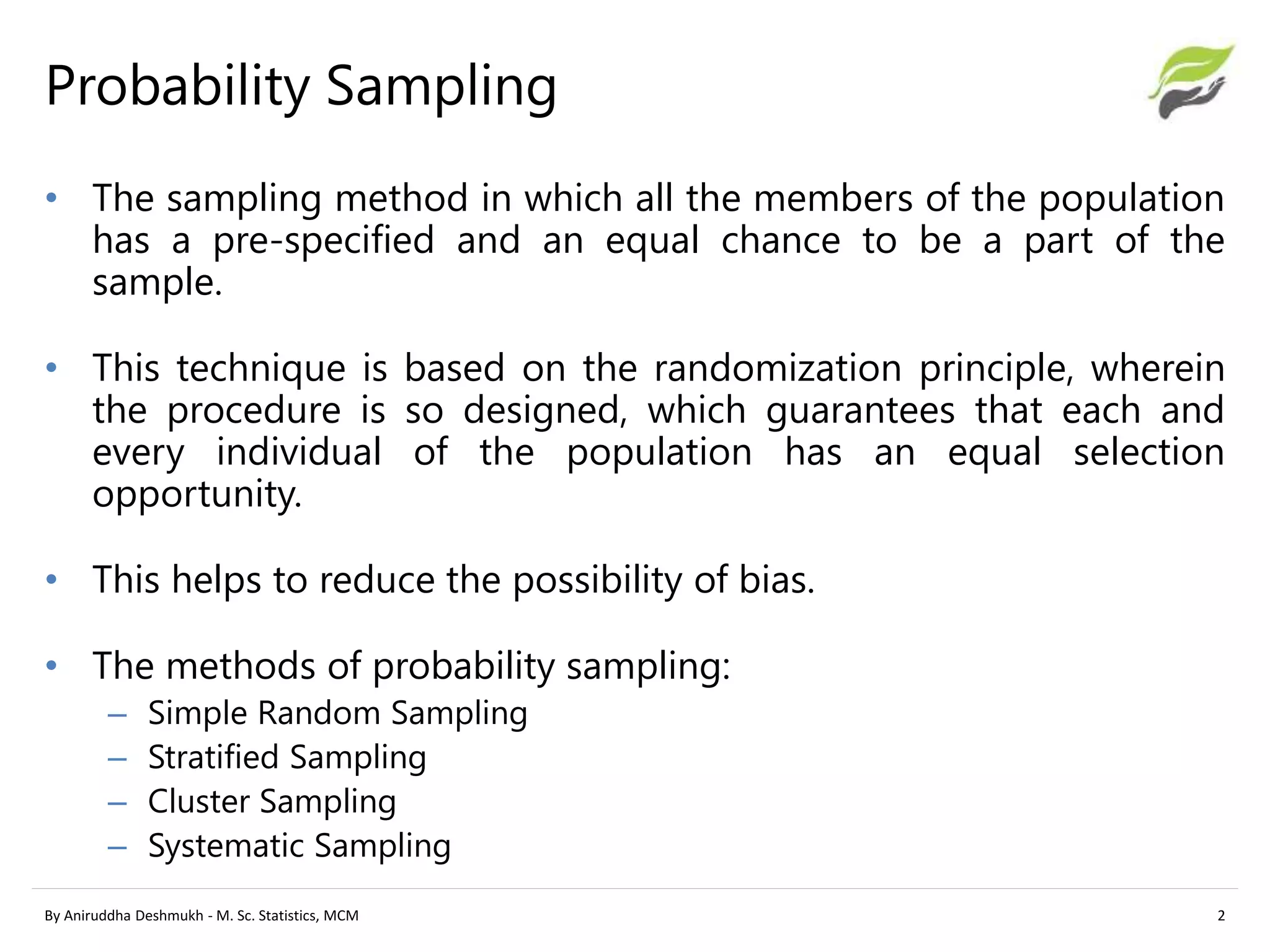 Sampling - Probability Vs Non-Probability | PPTX