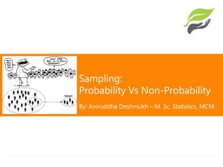 Sampling - Probability Vs Non-Probability | PPTX