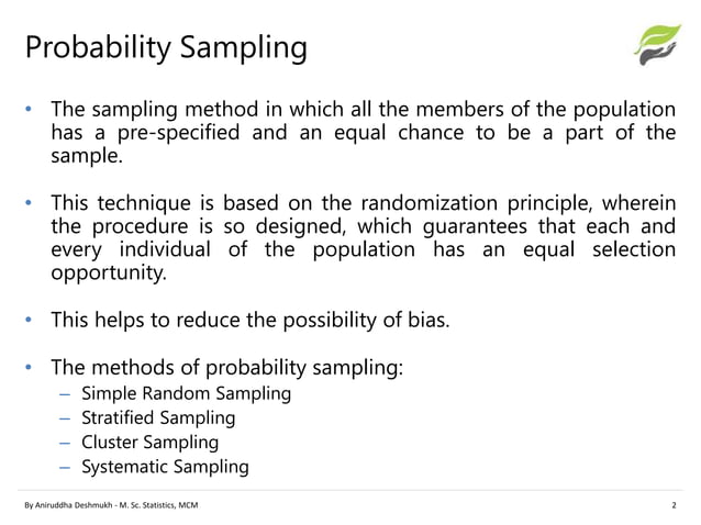 Sampling - Probability Vs Non-Probability | PPT