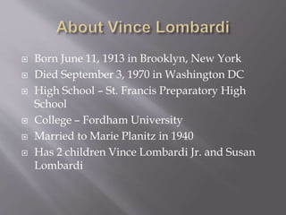 Vince Lombardi | PPT