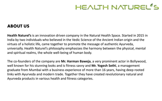 Health Naturel's Presentation (1) | PPT