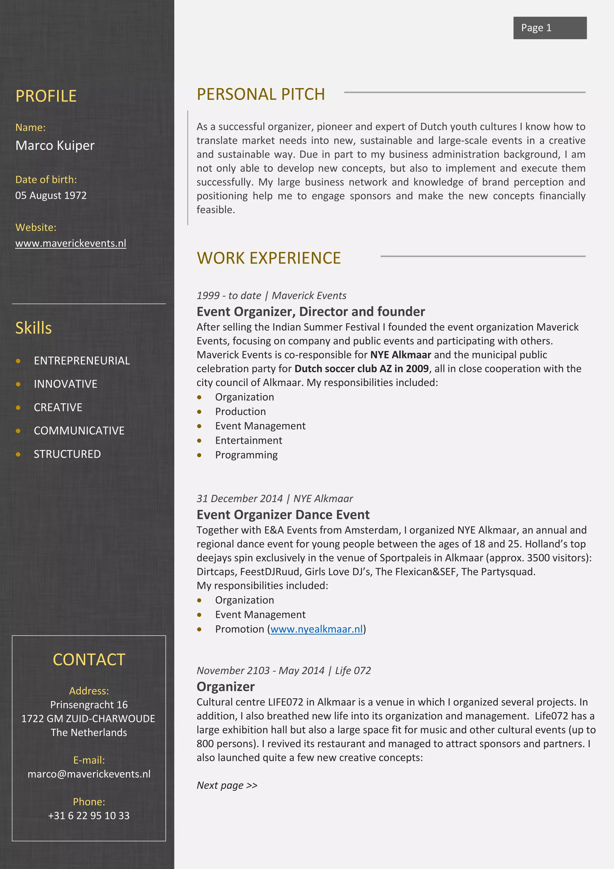 UK Marco Kuiper-Resume | PDF