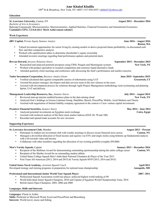 Amr Khalifa Resume | PDF