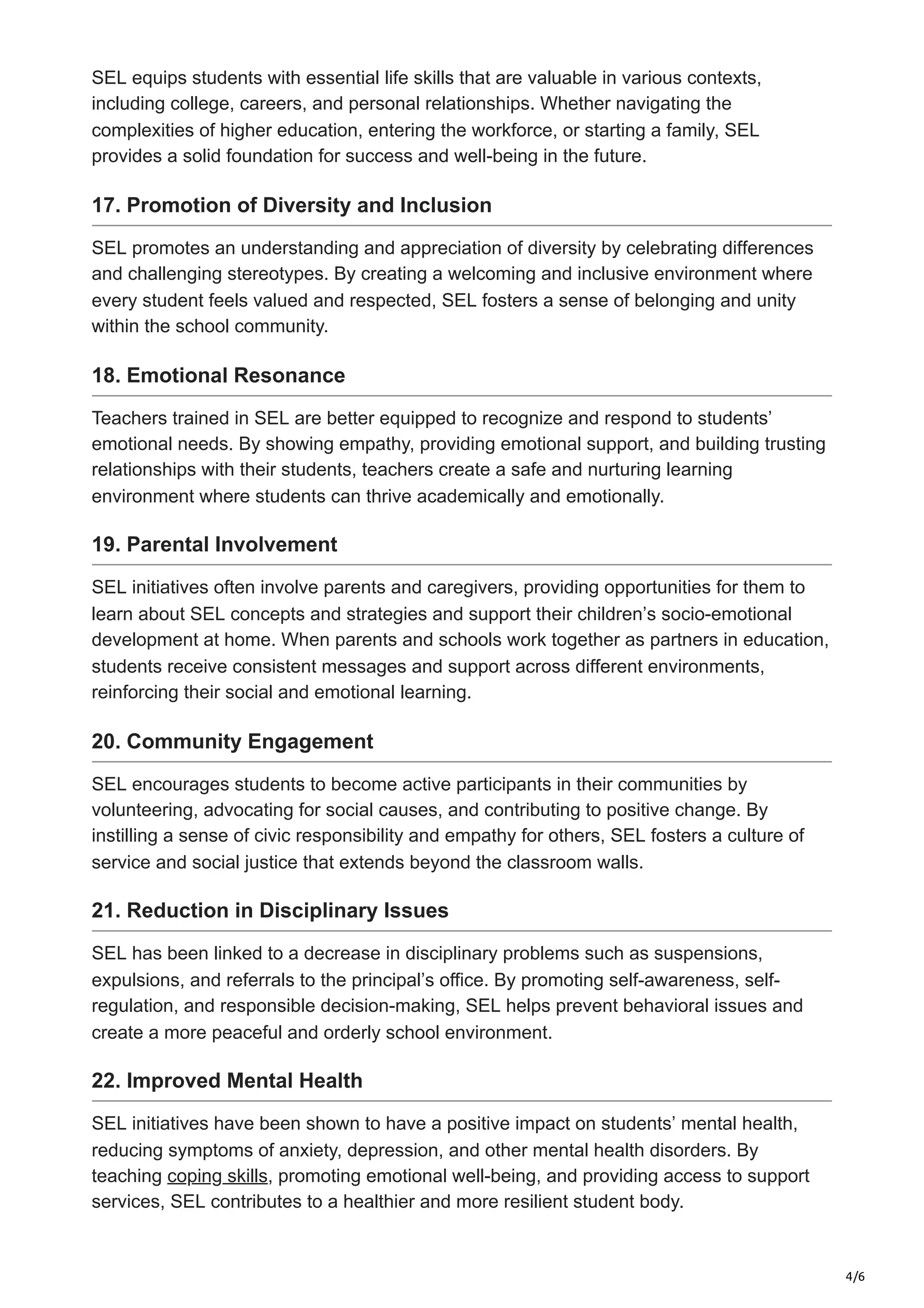 25 Benefits of Integrating Social Emotional Learning SEL in the ...