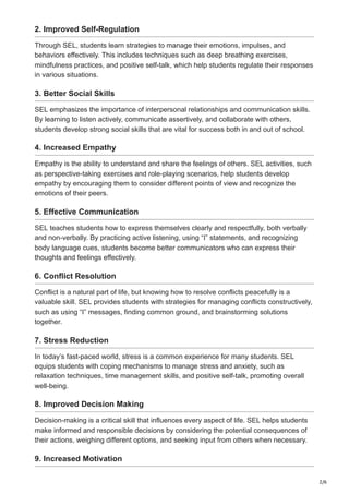 25 Benefits of Integrating Social Emotional Learning SEL in the ...