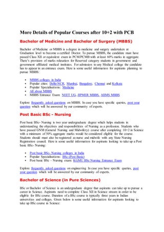 25 best courses after 12th for science students with pcm | DOCX