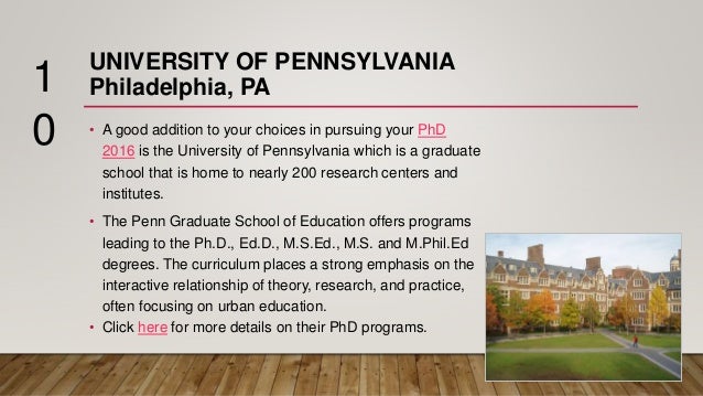 25 best phd programs 2016