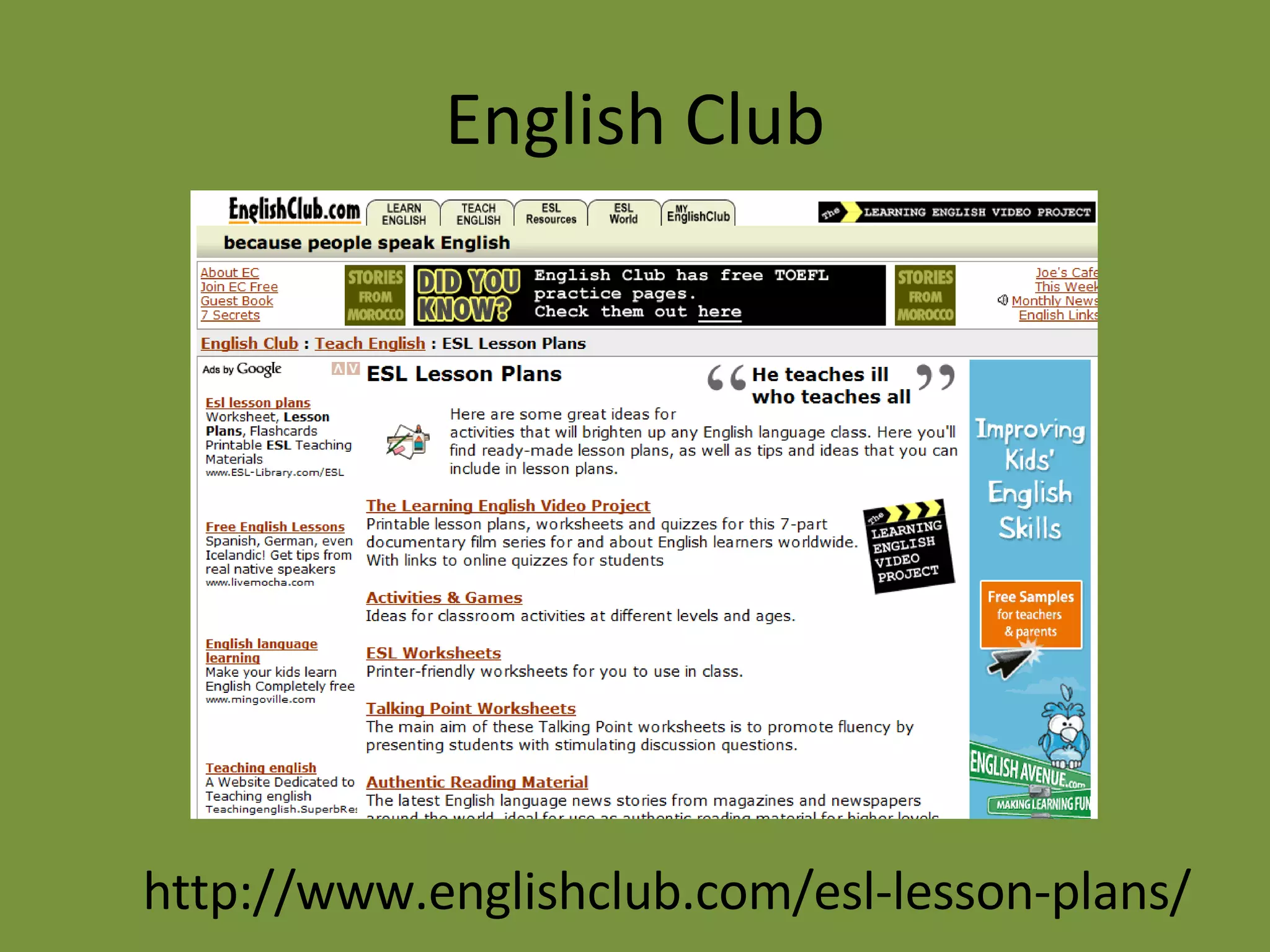 25 Best ESL/EFL Teacher Resources | PPT
