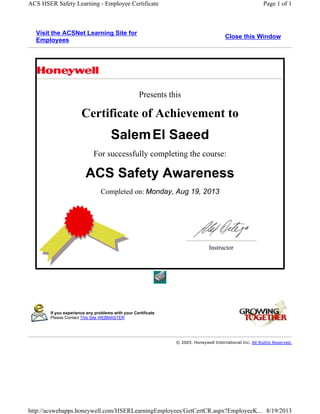 Safety Certificates | PDF